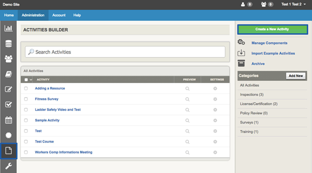 Creating New Activities