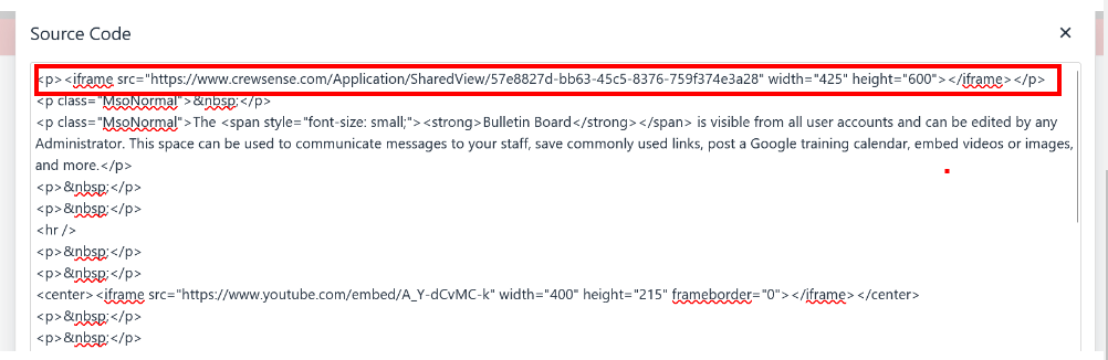 How to Embed the Scheduling Calendar to the TargetSolutions Bulletin Board