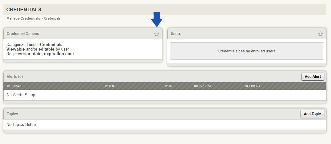 How do you edit the user visibility options within credentials?