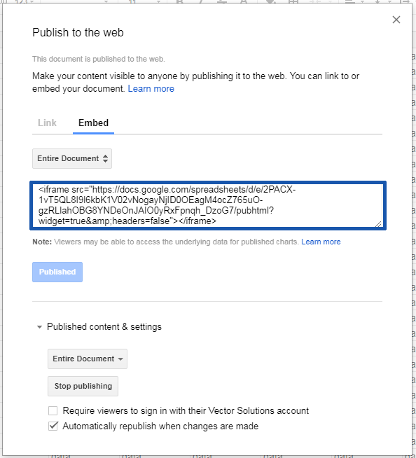 How do I add a "live" Google Doc to the Bulletin Board?