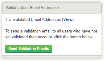 Sending validation emails to all unvalidated users