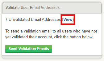 Sending validation emails to all unvalidated users