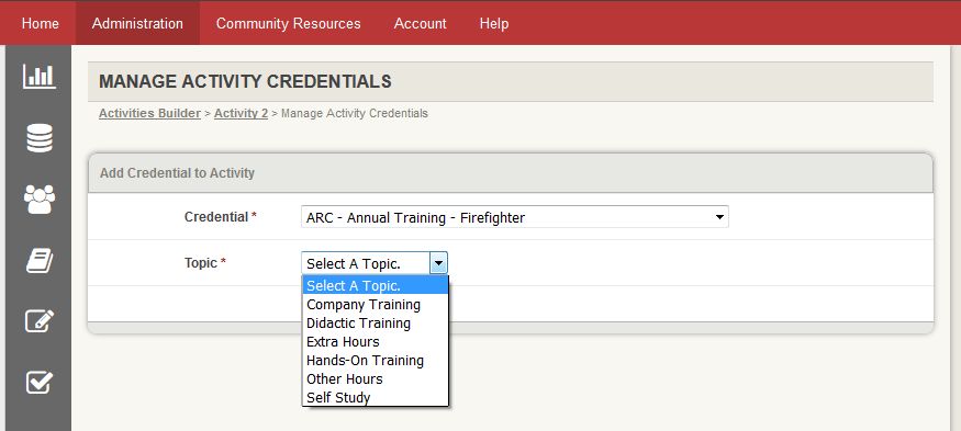 Add an Activity to a Credential from Activities Builder