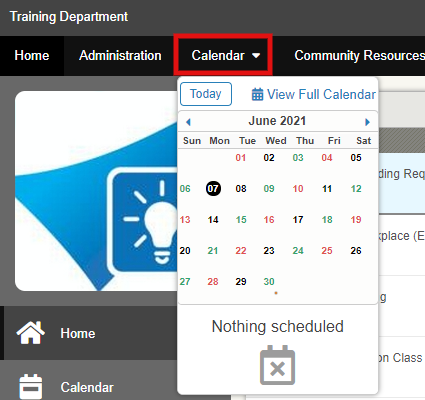 Mini Calendar