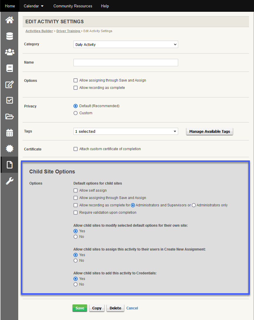 Enterprise Site Overview