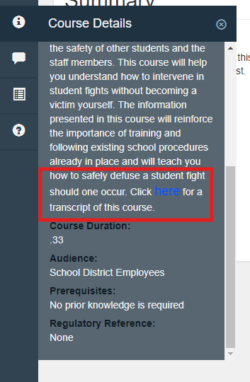 How to Find A Course Transcript