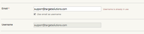 What if the email address is already in use?