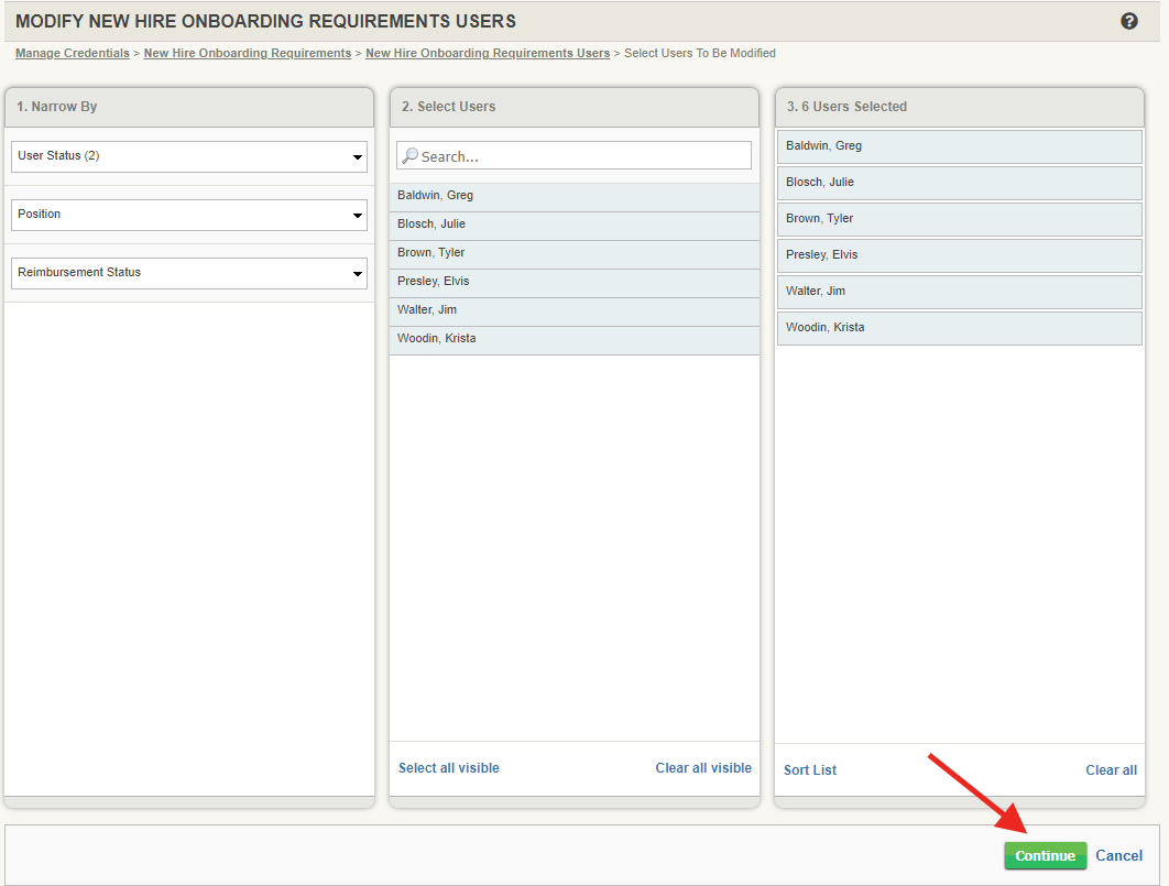 How do I update Credential Start and Expiration dates in mass?