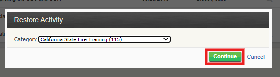 Reactivating Archived Activities