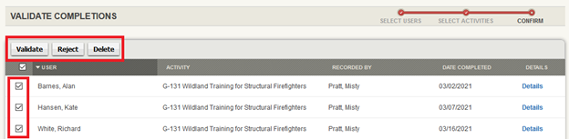 Validating Completions