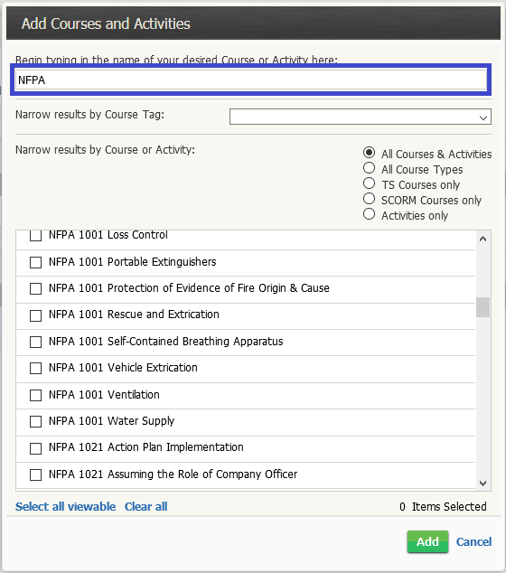 Create Topics and Add Courses/Activities
