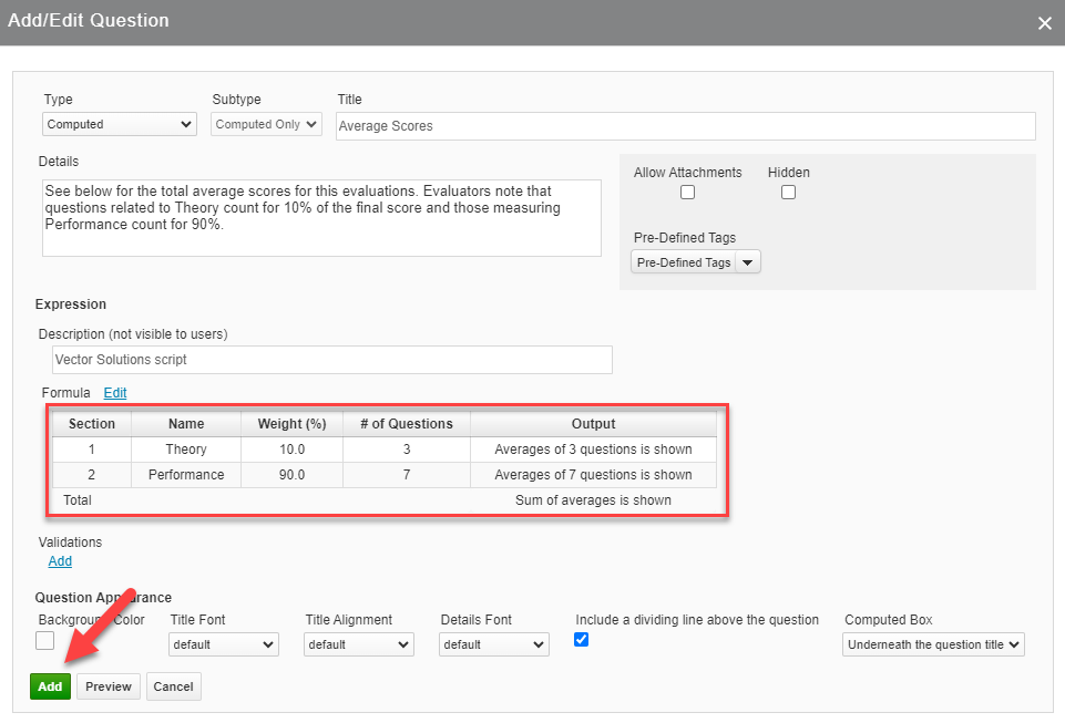 Computed Questions: Scoring and Attempts Wizards