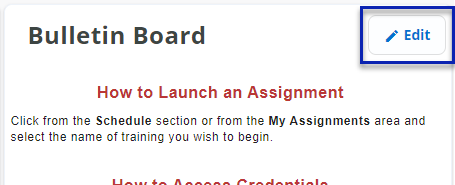 Bulletin Board Customization