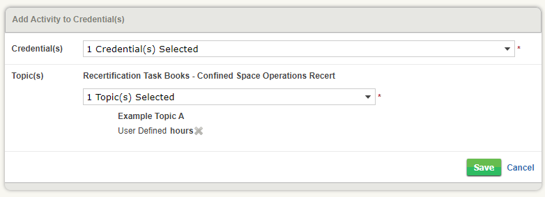 Add an Activity to a Credential from Activities Builder