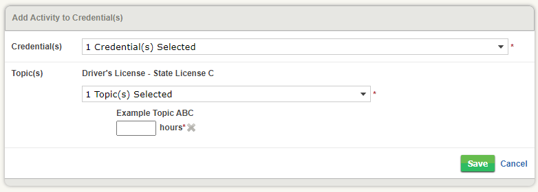 Add an Activity to a Credential from Activities Builder