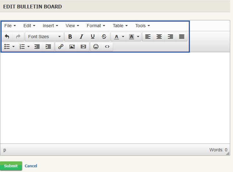 Bulletin Board Customization