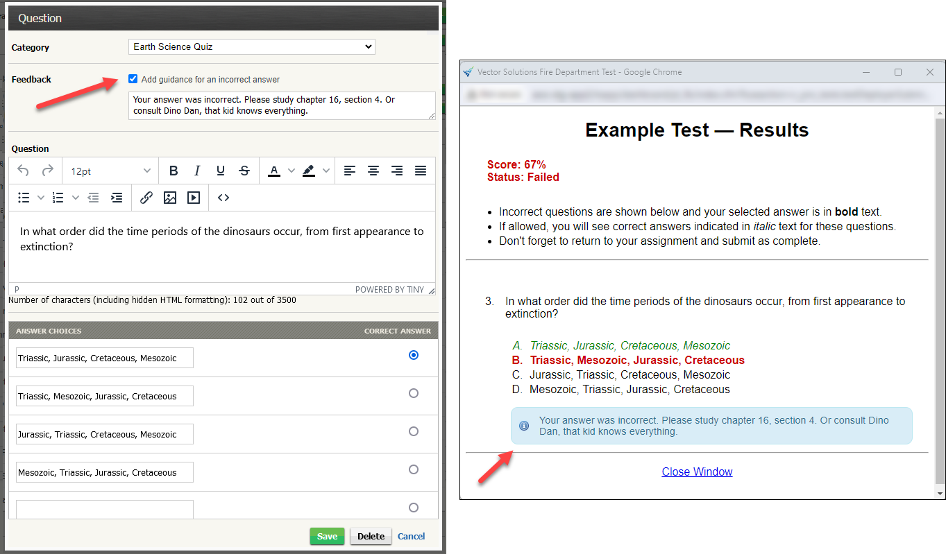 Release Announcement: Provide Feedback for Incorrect Test Questions and ...