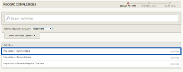 Recording Completions