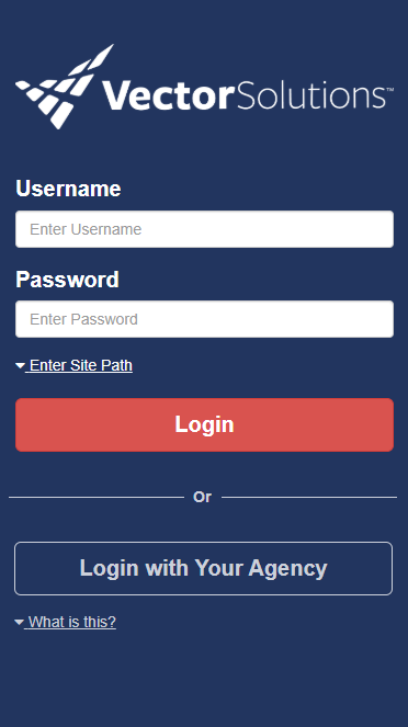 Accessing Vector Solutions Mobile Apps Using Your Agency Login