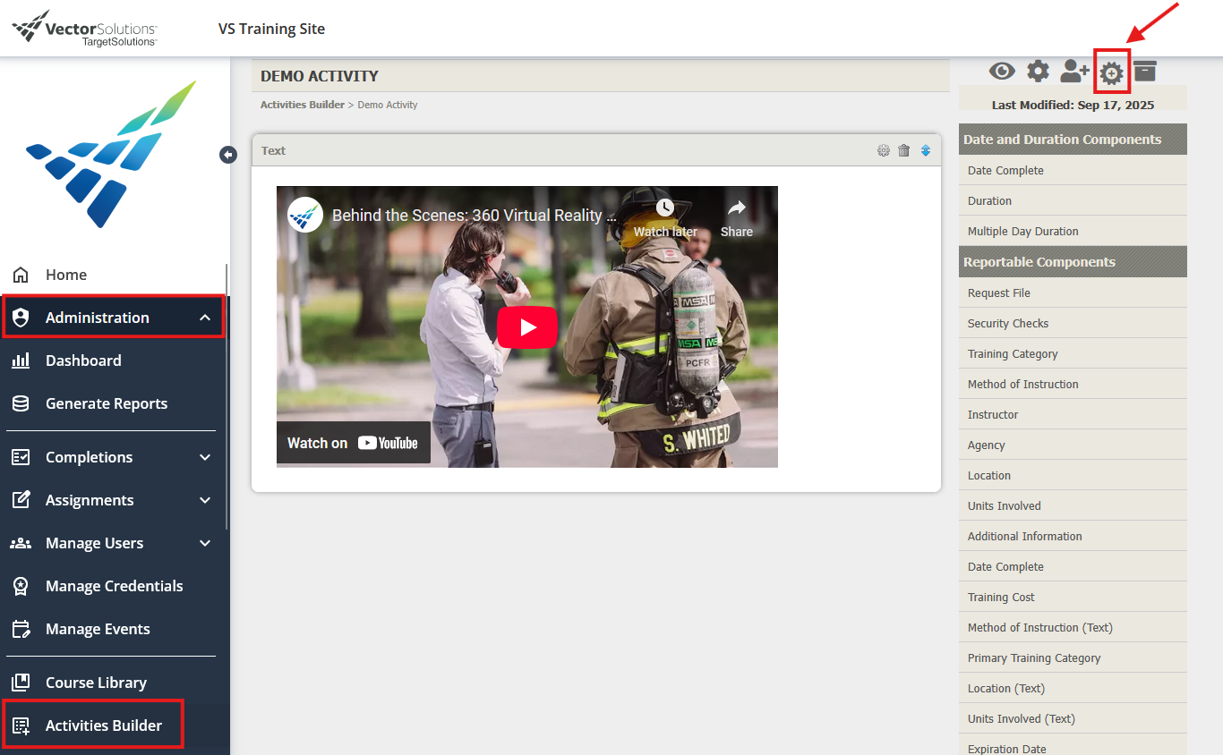 Add an Activity to a Credential from Activities Builder